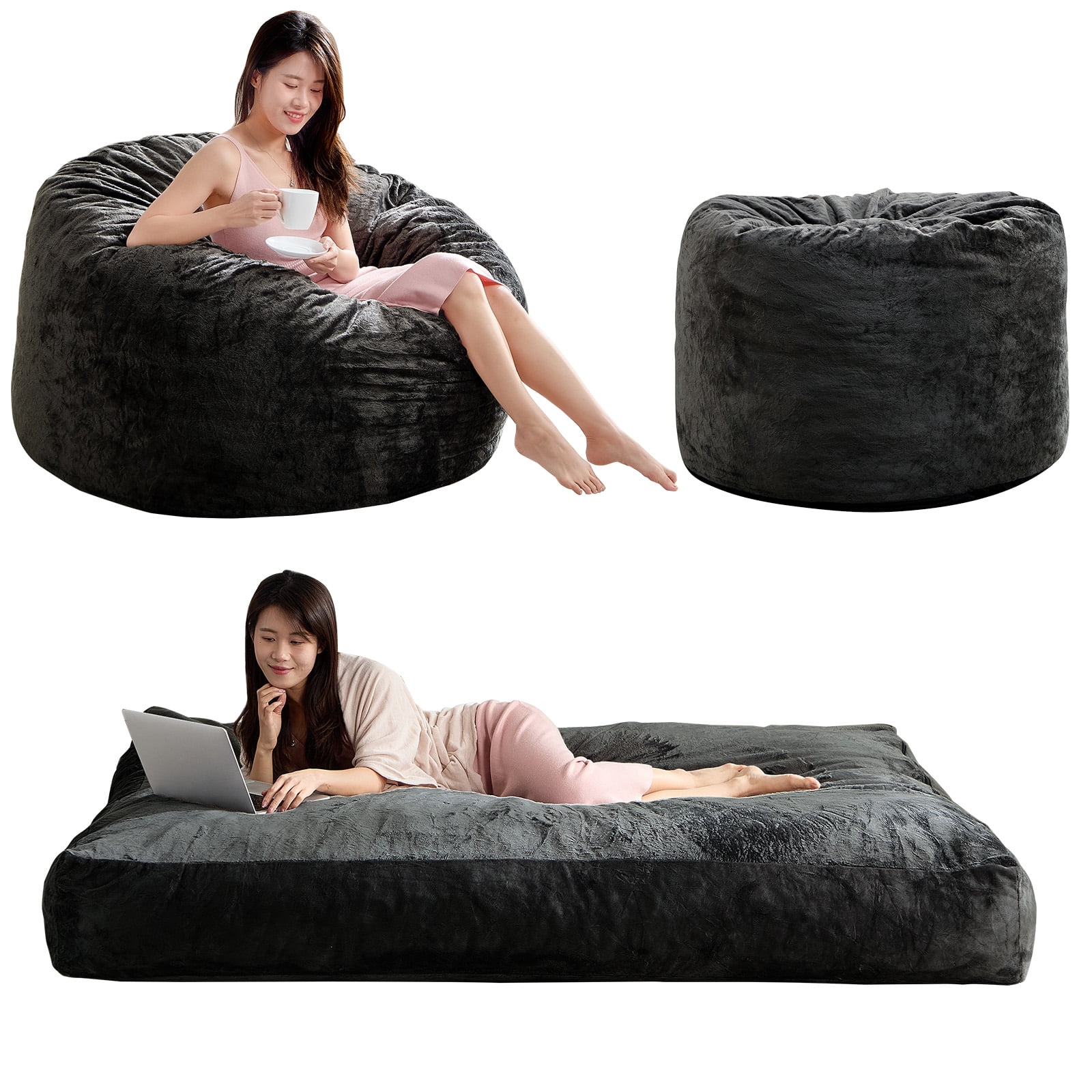 BALUS Multi-Functional Bean Bag Chair to Bed Convertible with Kid ...