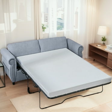 MUZZ Convertible Sleeper Sofa, Queen Size Couch & Daybed with Memory ...