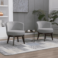 Set of 2 Leisure Chairs, Velvet Upholstered Accent Armchair with Gold ...