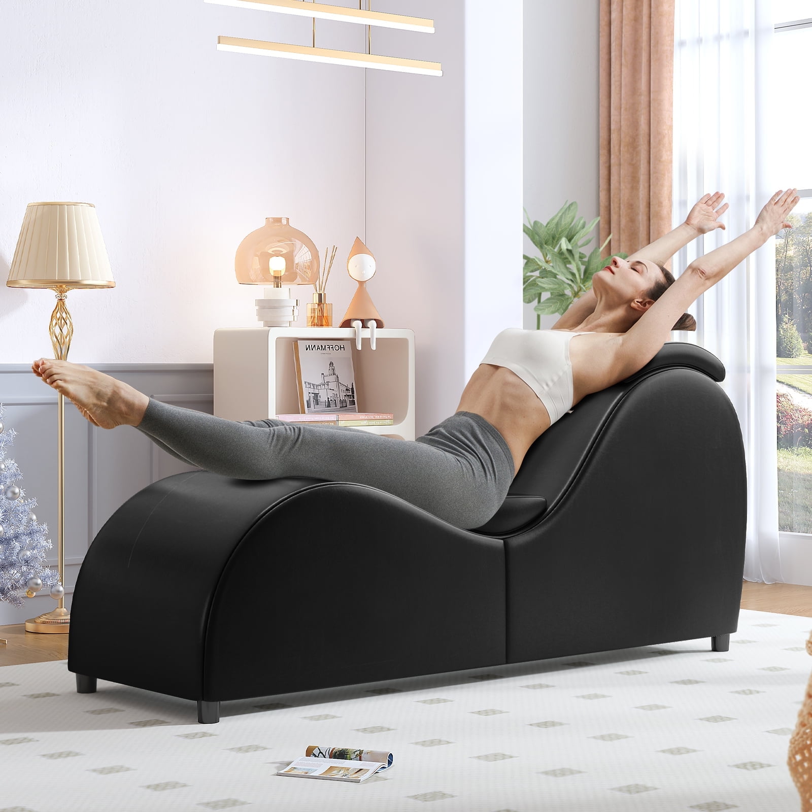 BALUS Yoga Chaise Lounge Chair, Morden Ergonomic Design Yoga Sofa ...