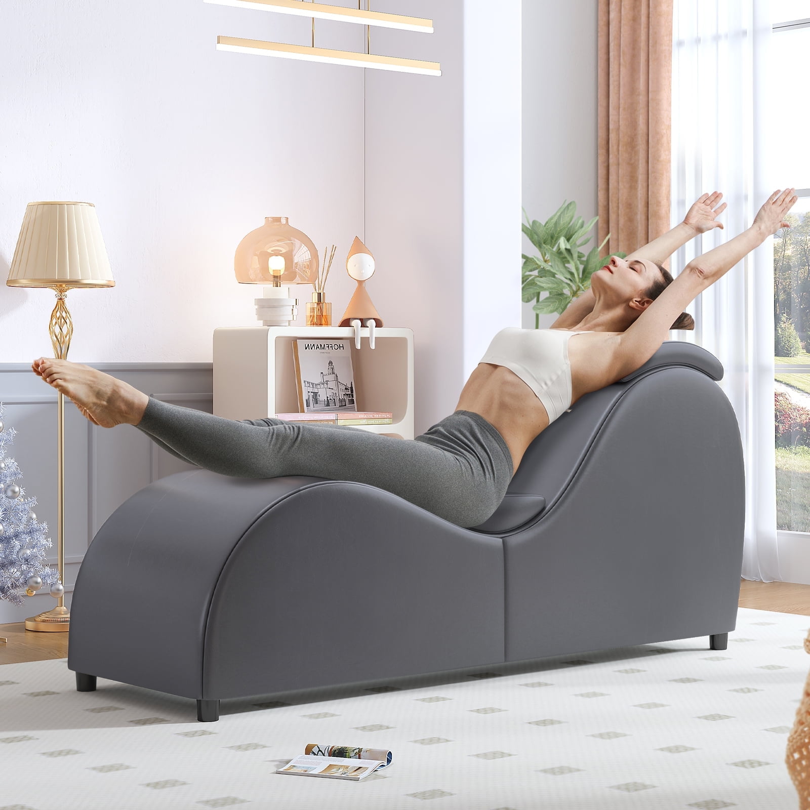 BALUS Yoga Chaise Lounge Chair, Morden Ergonomic Design Yoga Sofa ...