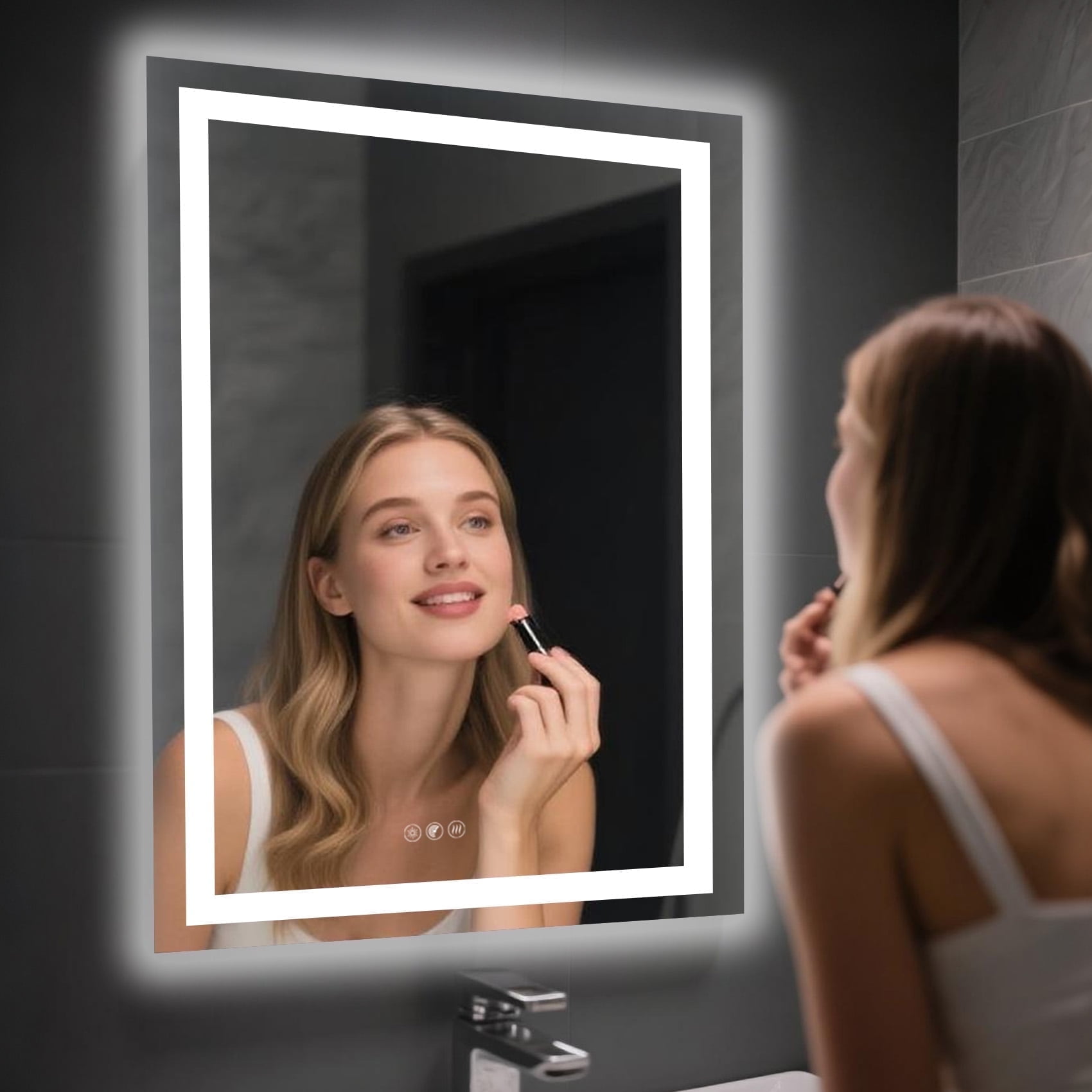 BALUXCA 24"x32" LED Bathroom Mirror with Radar Sensor & Lights ...