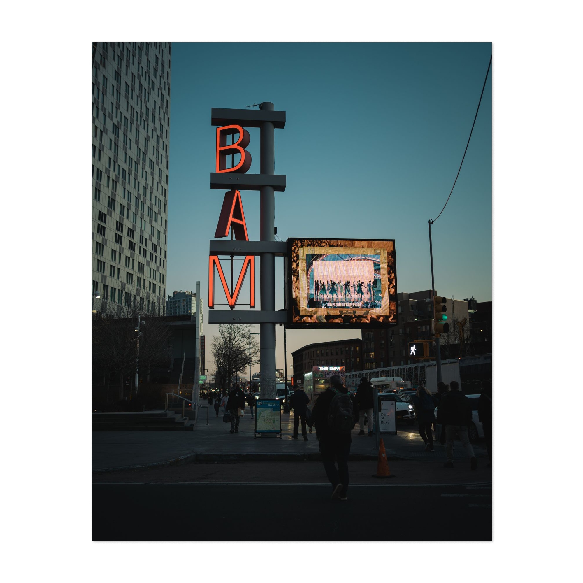BAM sign, Brooklyn - Brooklyn New York Photography Unframed Wall Art ...