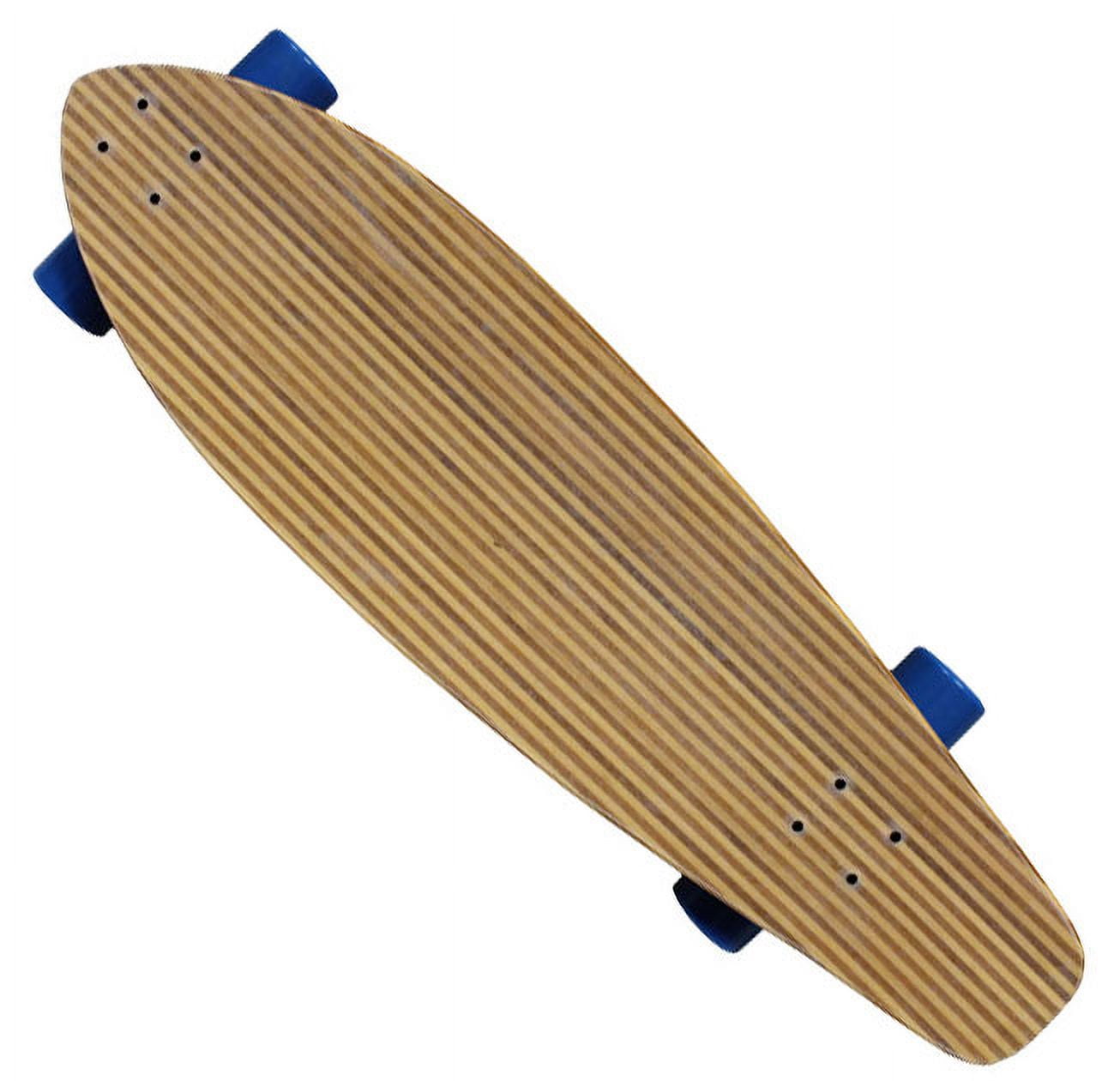 BAMBOO LONGBOARD Kicktail Cruiser Skateboard with REVERSE TRUCKS Built ...
