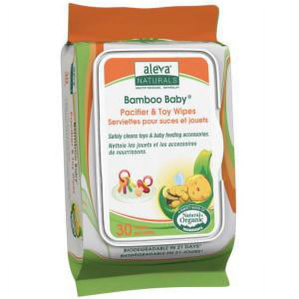 Aleva, Bamboo Pacifier & Toy Wipes, 30ct, Gently Cleans Baby's Things ...