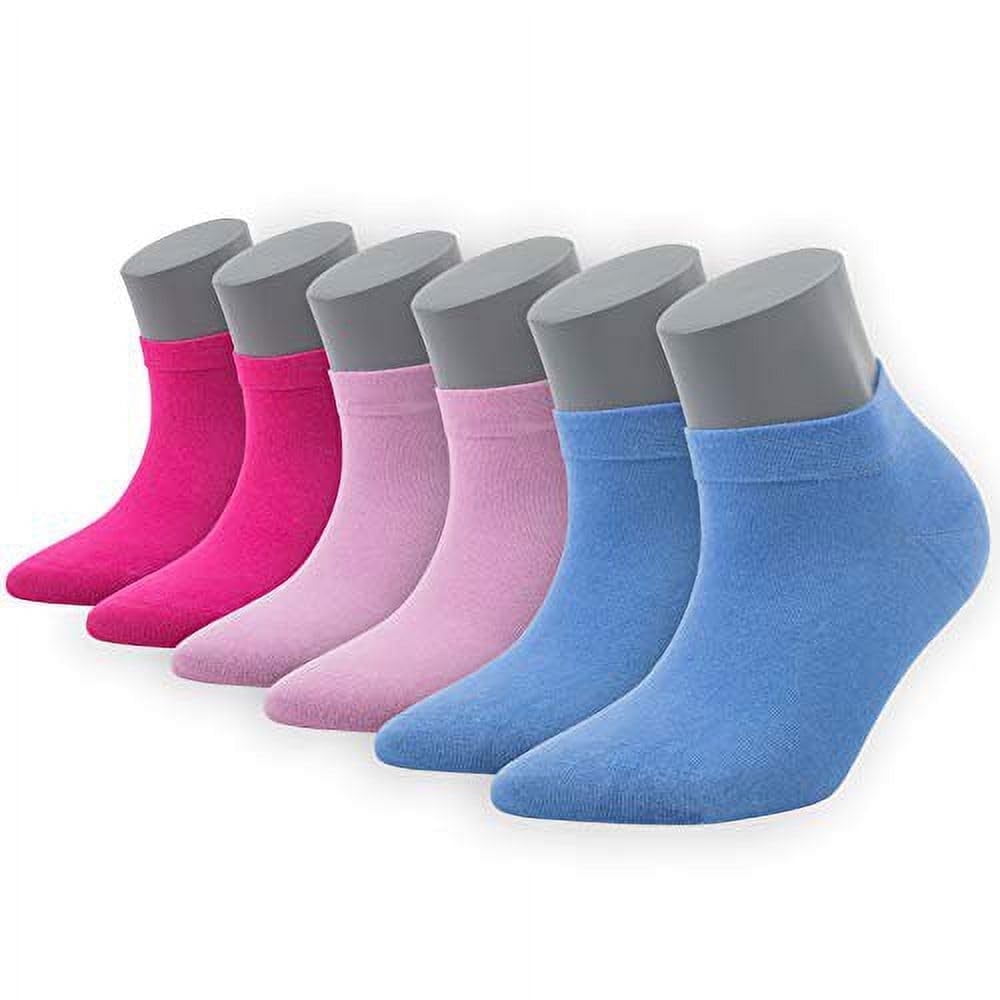 Bambooven Women's Bamboo Ankle Socks - Odor Free & Breathable, 6 pairs ...