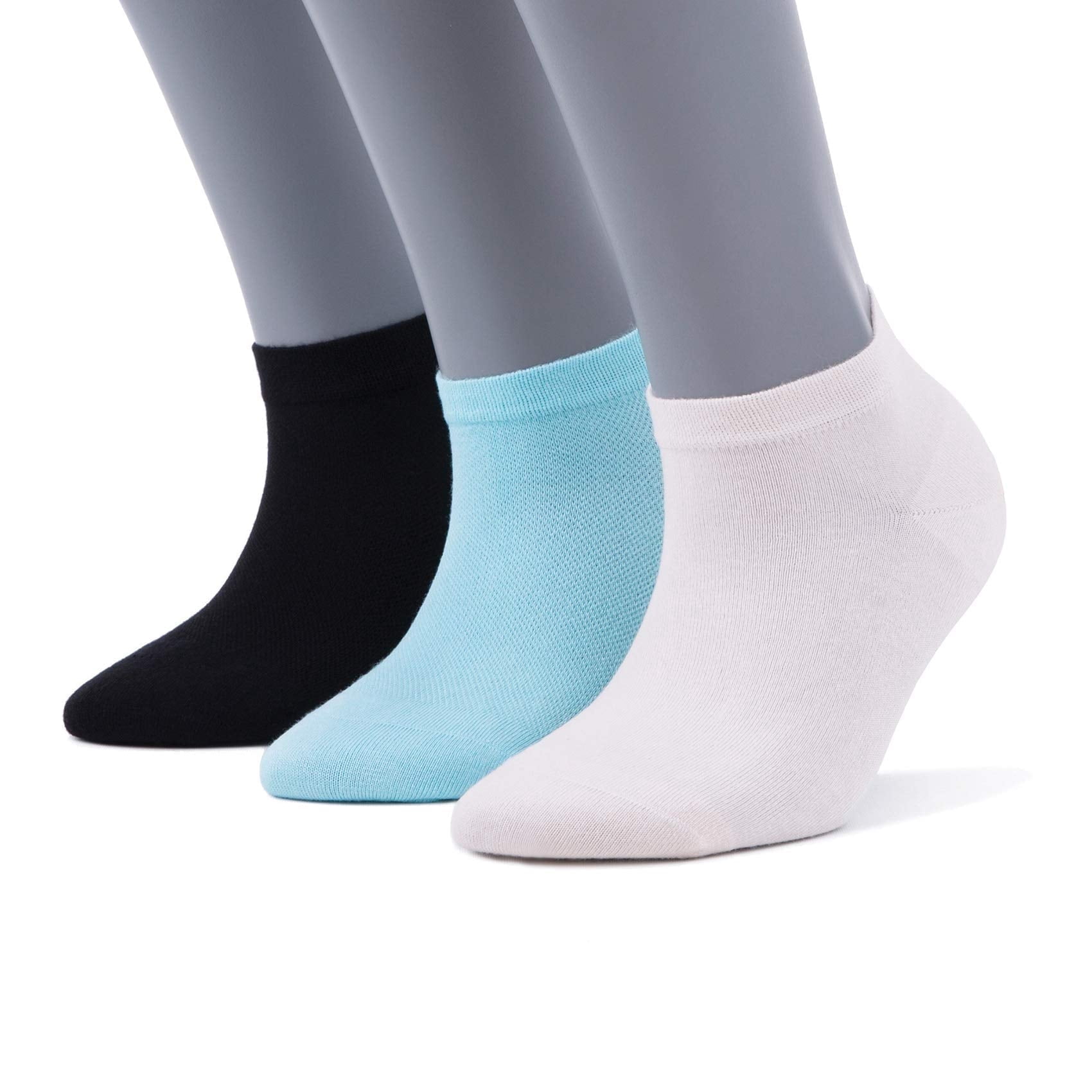 Bambooven Women's Bamboo Ankle Socks - Odor Free & Breathable, 3 pairs ...