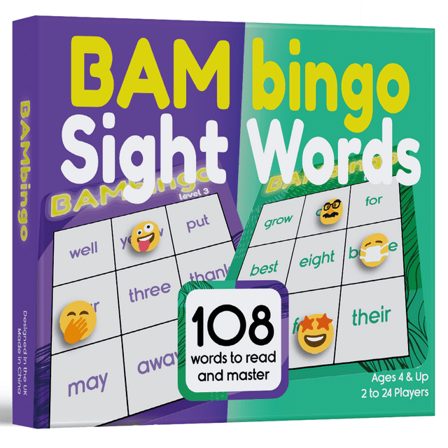 BAMBingo Sight Word Bingo Game Learn to Read (Level 3 and Level 4 ...