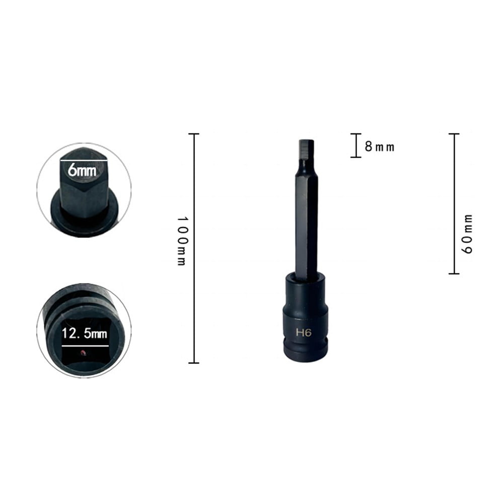 BAMILL 1/2 Impact Socket Wrench Adapter Hex Head Socket Ratchet Wrench ...