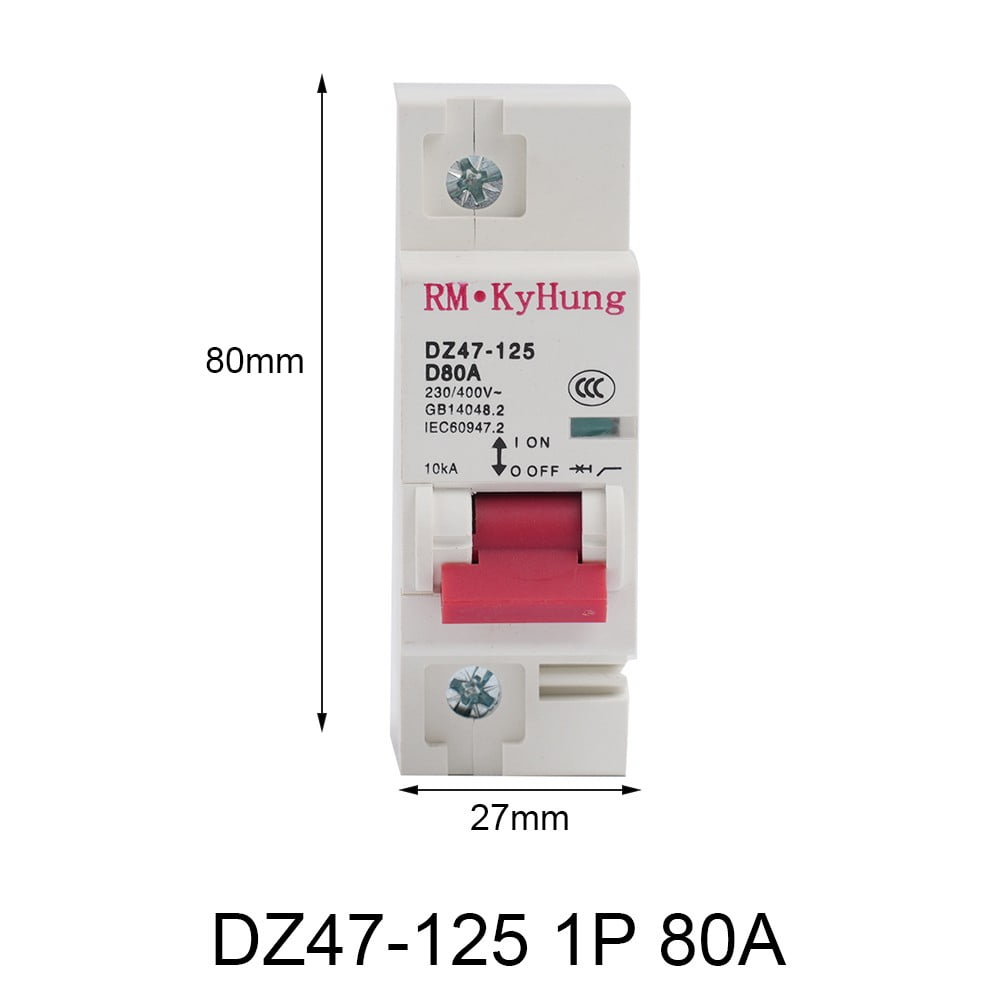 BAMILL 1P AC MCB 600V 125A 100A 80A Circuit breaker FOR PV System ...