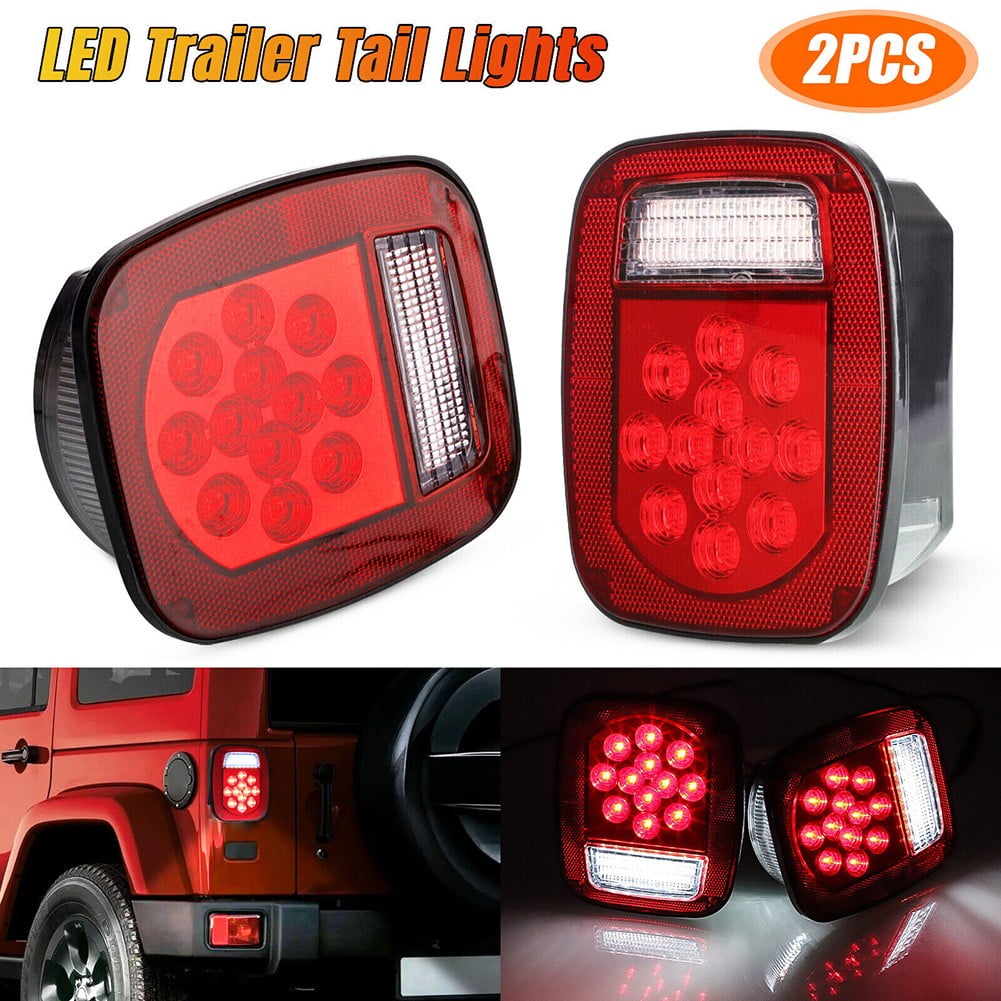 BAMILL 1pair 39LED Tail Lights Brake License Plate Lamp For Jeep For ...