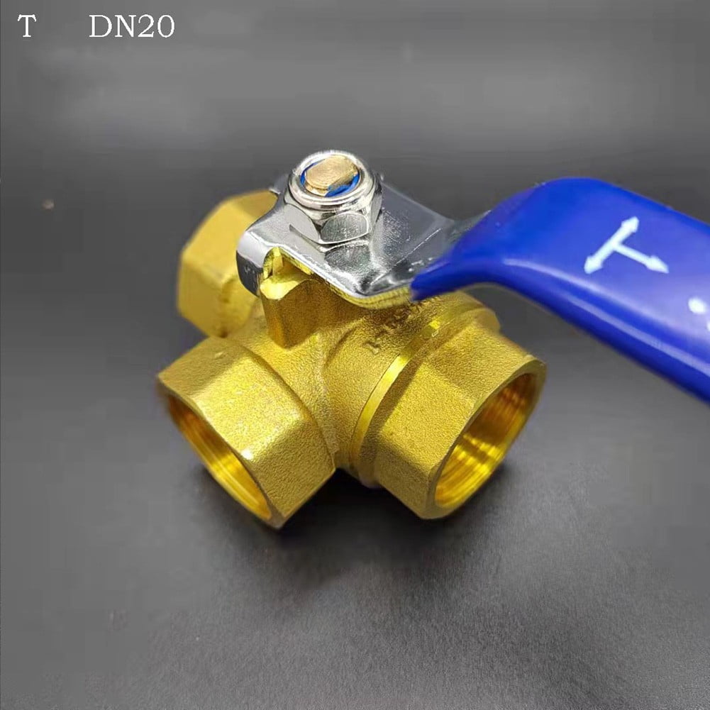 BAMILL 3 Way Brass Ball Valve, L/T Bore Valve Ball Valve for Water Oil ...