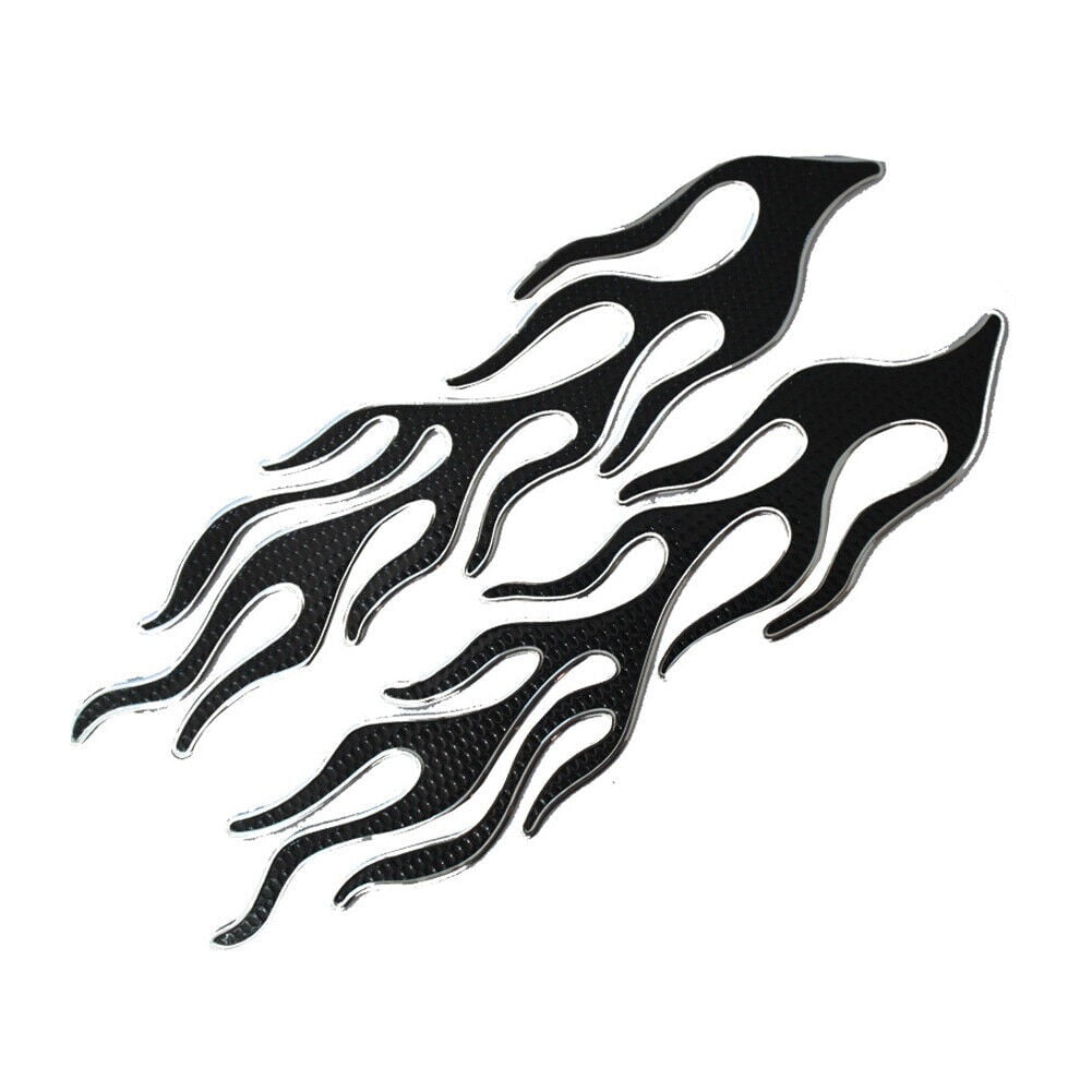 BAMILL 3D CAR Motorcycle Flame Waterproof Gas Tank Decals Stickers For ...