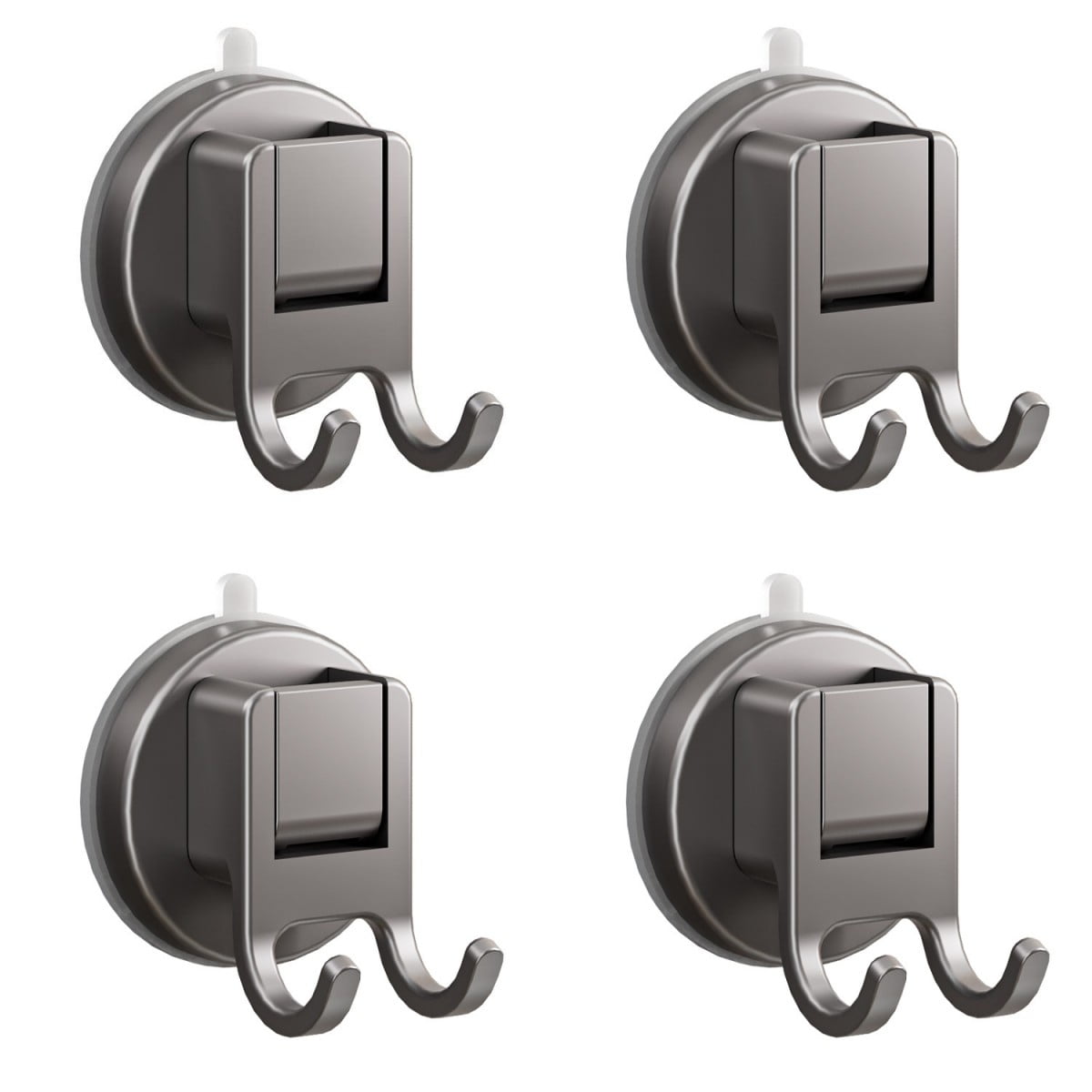 BAMILL 4 Pack Removable Suction Cup Hooks Shower Towel Hook For ...