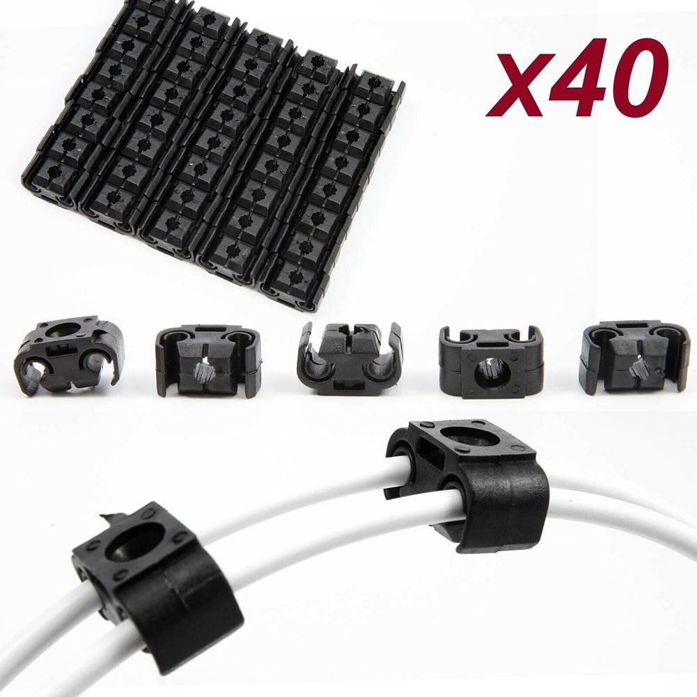 BAMILL 40x Double Brake Line Clip Brake Line Holder 4.75mm Black FOR ...