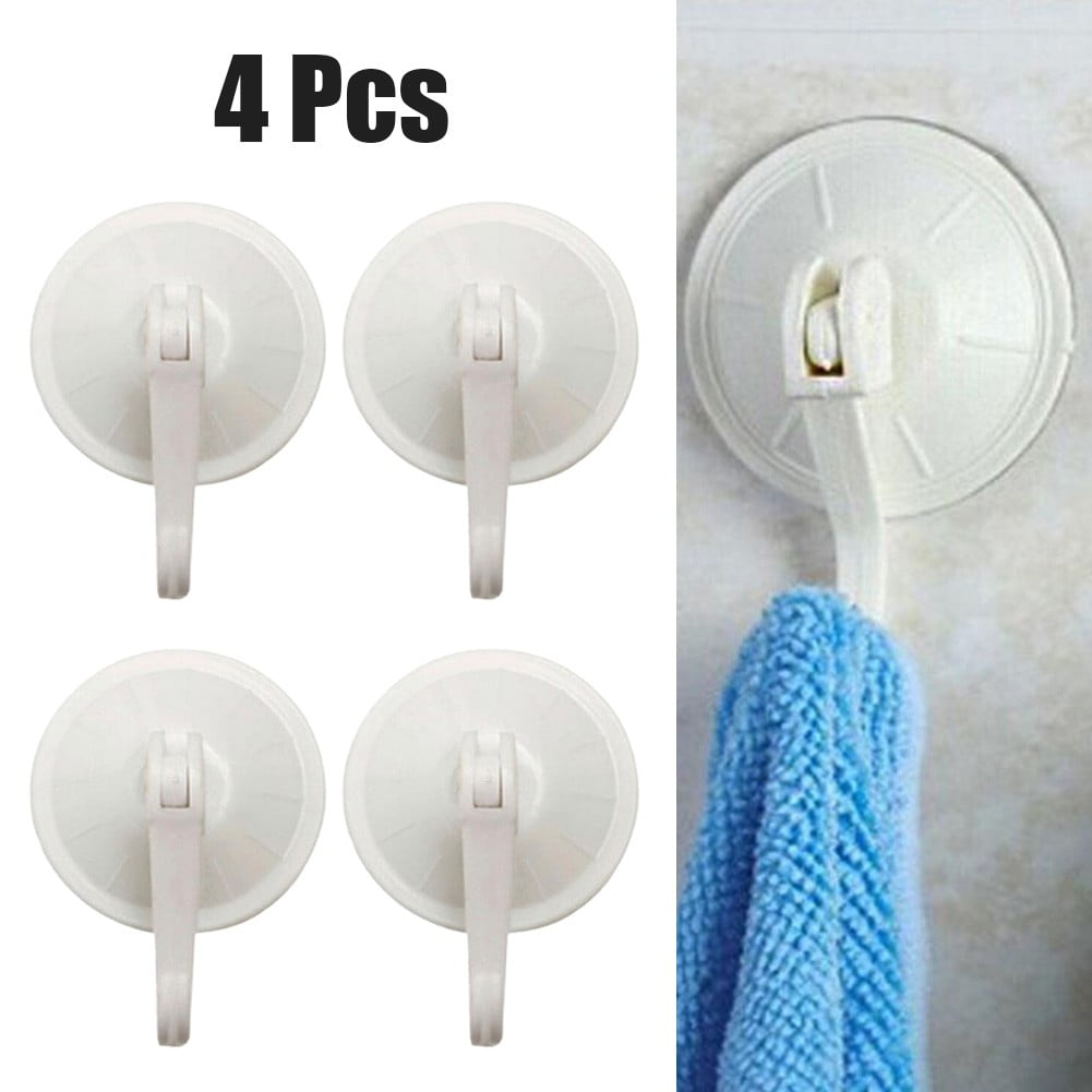 BAMILL 4Pcs Suction Cup Hooks Heavy Duty Tile Window Glass Bathroom ...