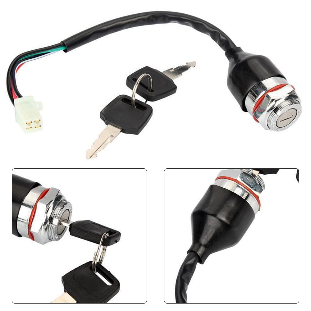 BAMILL 4Pins Key Ignition Switch Key Starter Switch On-Off For Quad ...