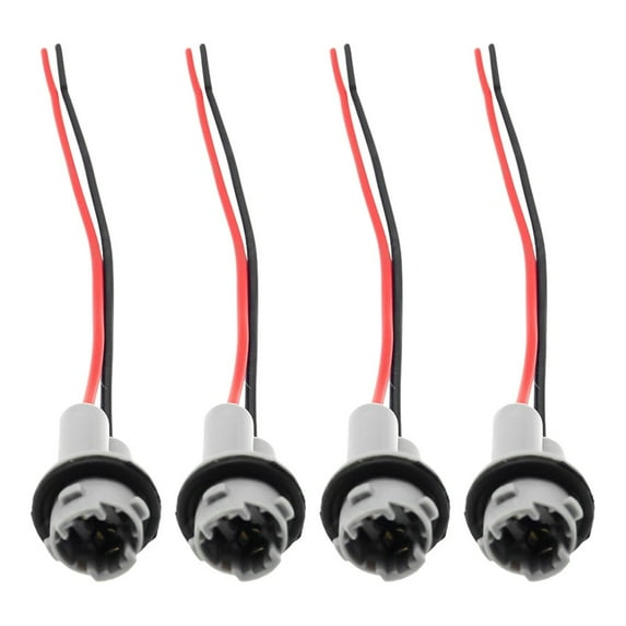 BAMILL 4x Connector Socket Bulb Bundle PigTail T15 Rubber Wedge LED ...