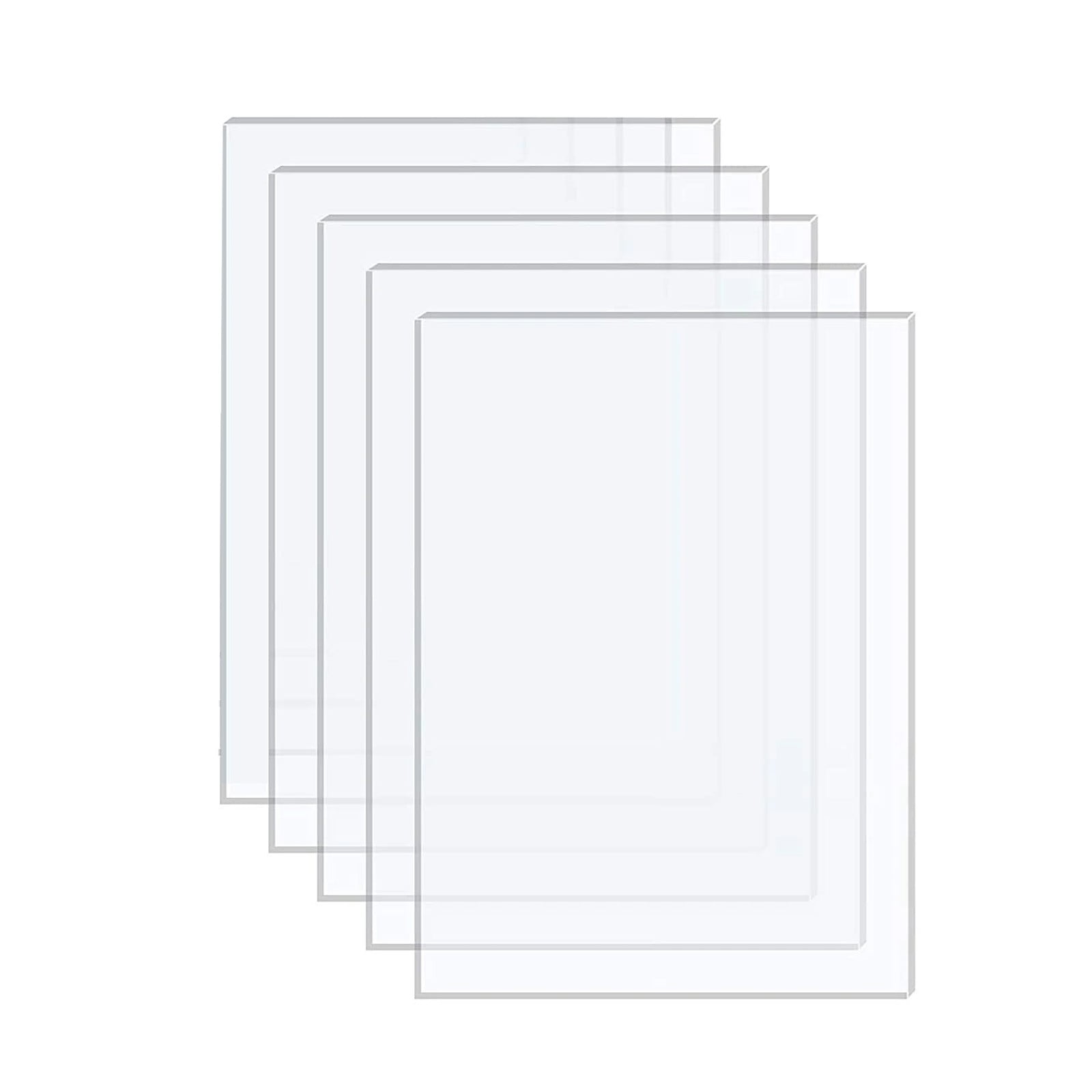 BAMILL 5 PCS Clear Acrylic Sheet Transparent Board 1mm for Picture ...