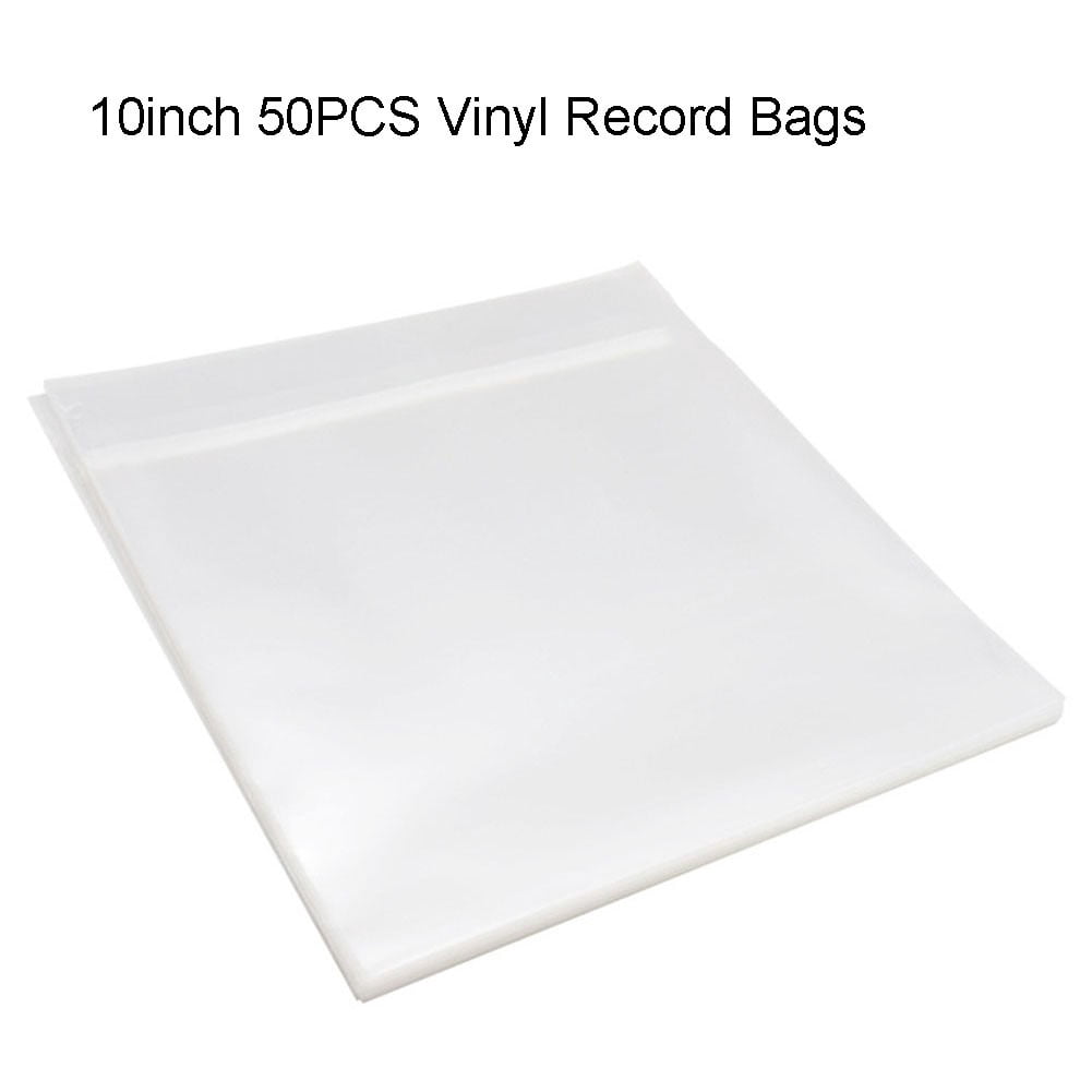BAMILL 50Pcs 10 inch Clear Vinyl Record Protecter LP Bags Record ...