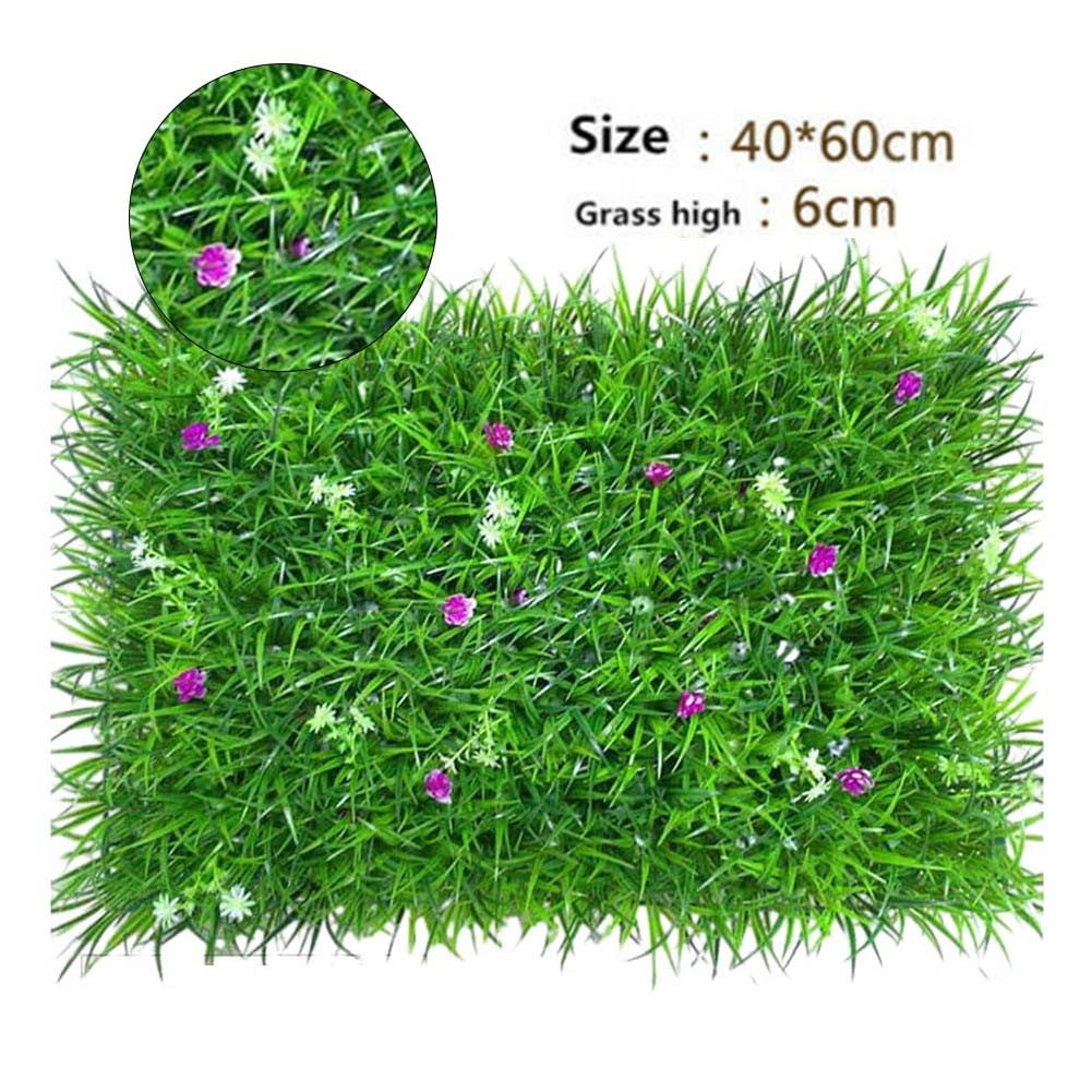 BAMILL Artificial Green Grass Square Plastic Lawn Plant Home Wall ...
