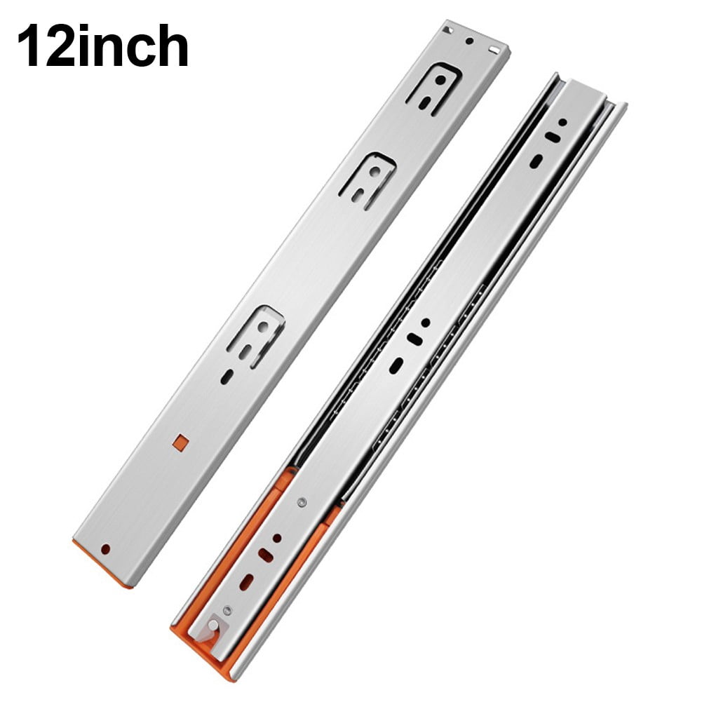 BAMILL Buffer Drawer Slides Stainless Steel Soft Close Three-Section ...