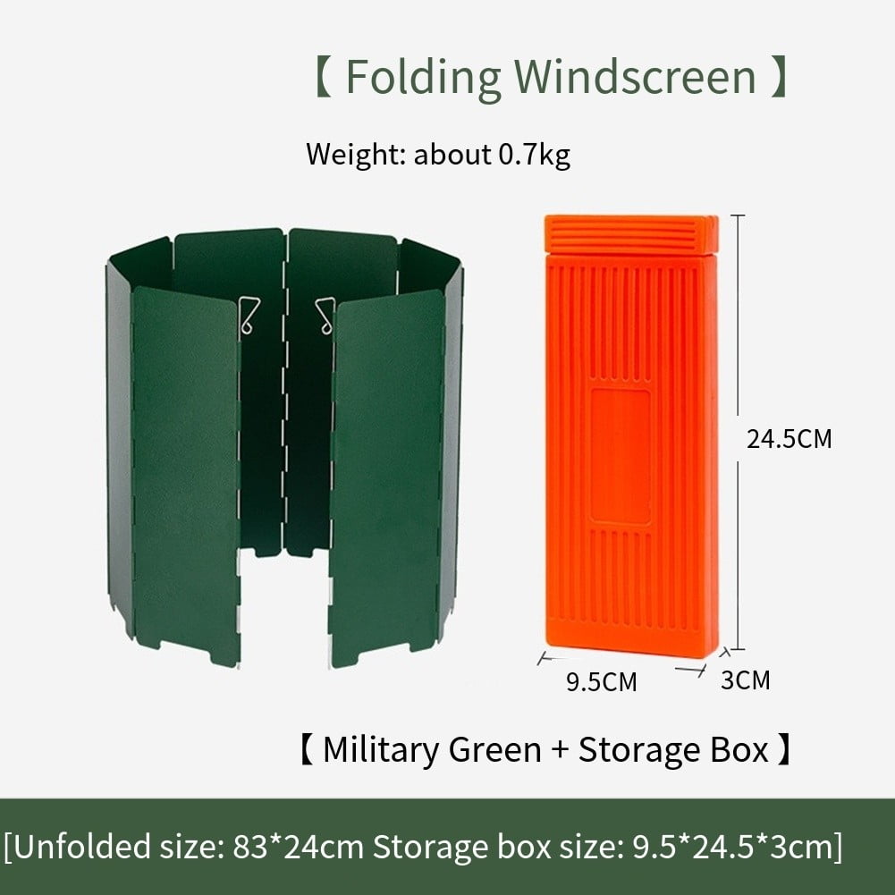 BAMILL Foldable Camping Windshield - 10-Panel Outdoor Wind Barrier ...