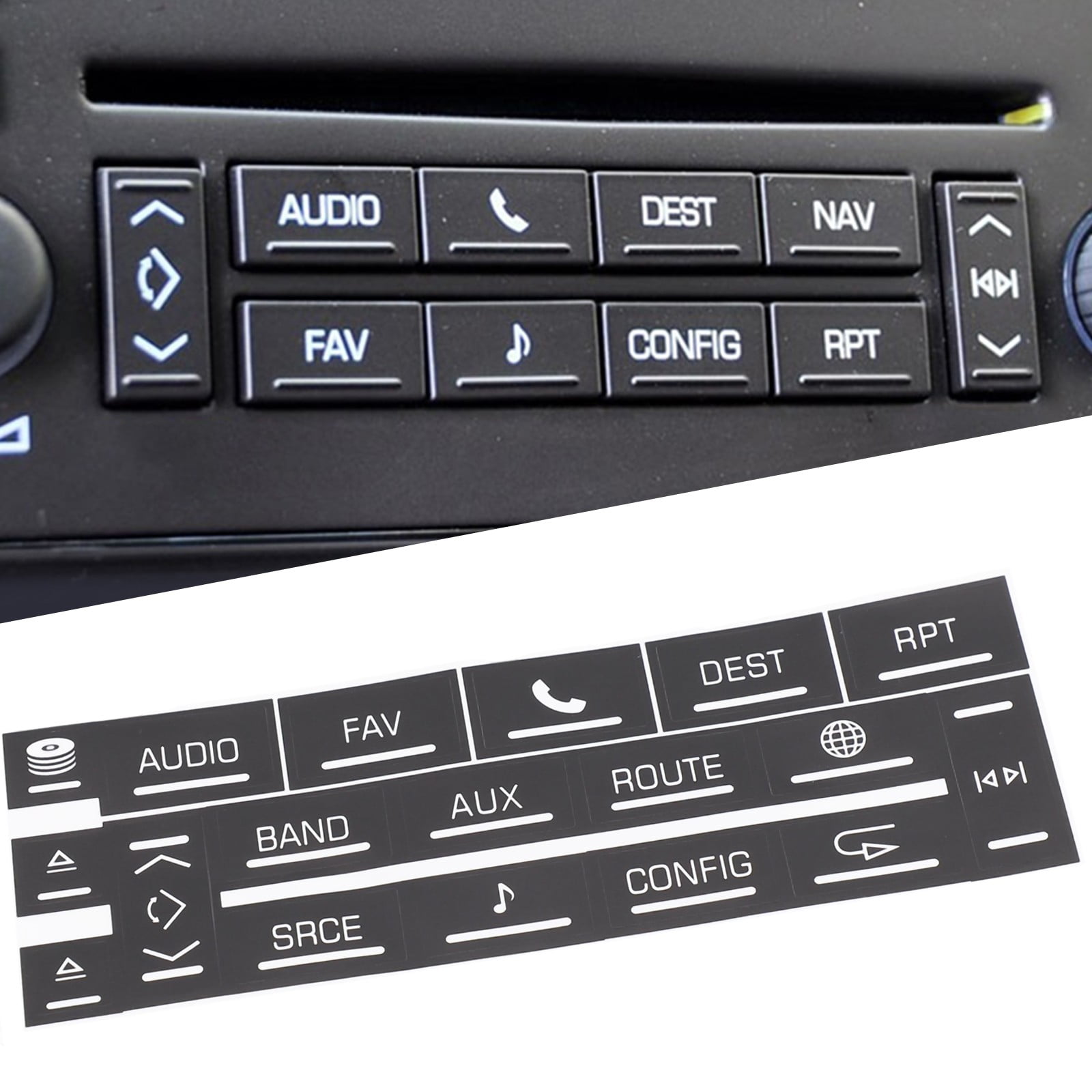 BAMILL For Escalade ESV 2007-2014 Stereo Radio Button Repair Decals ...