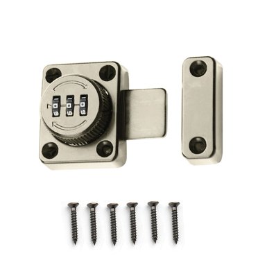 FJM Sliding Barrel Bolt with Combination Lock CB2000-BLACK - Walmart.com