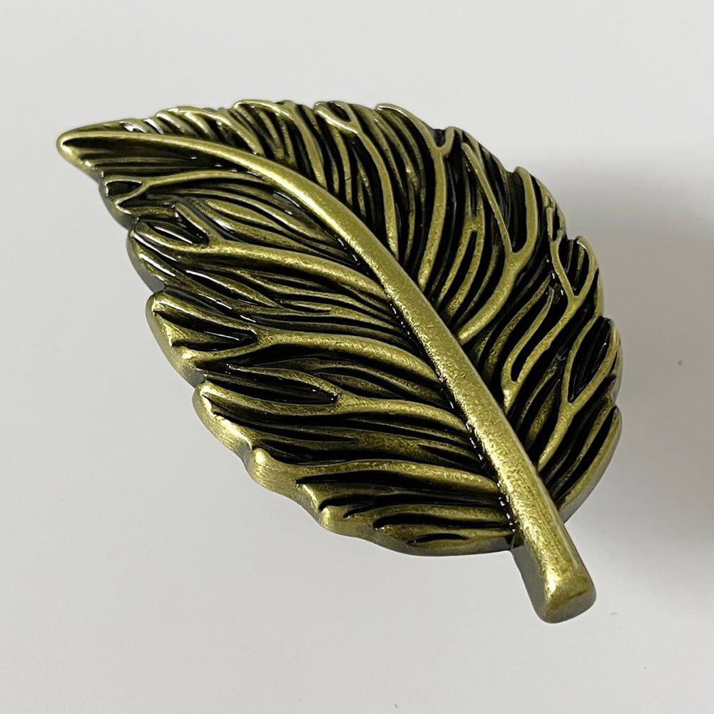 BAMILL Leaves Shape Wardrobe Knob Furniture Handles Door Knobs and Handles Cabinet - Walmart.com