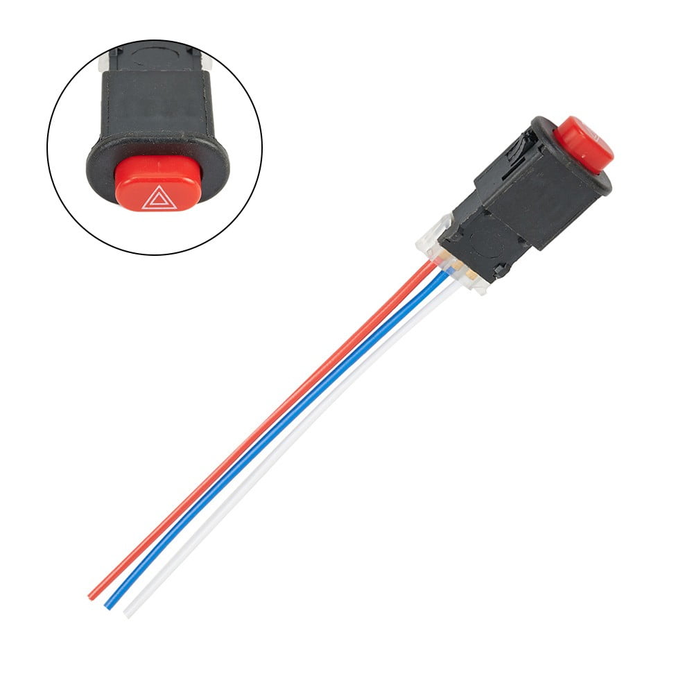BAMILL Motorcycle Light Switch Double Hazard Flasher Signal 3 Wires ...