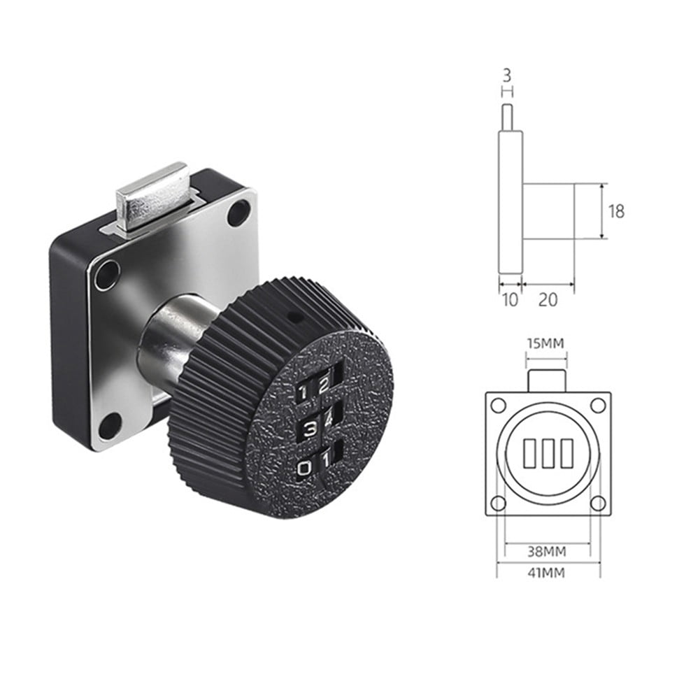 BAMILL Password Locking Hasp and Staple with Keys Padlock Garage Lock ...