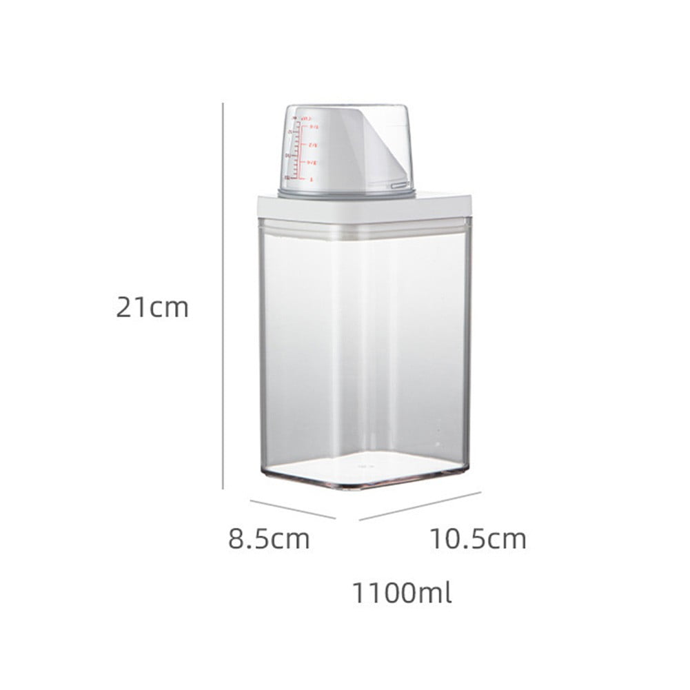 BAMILL Plastic Laundry Washing Up Powder Container Soap Detergents ...