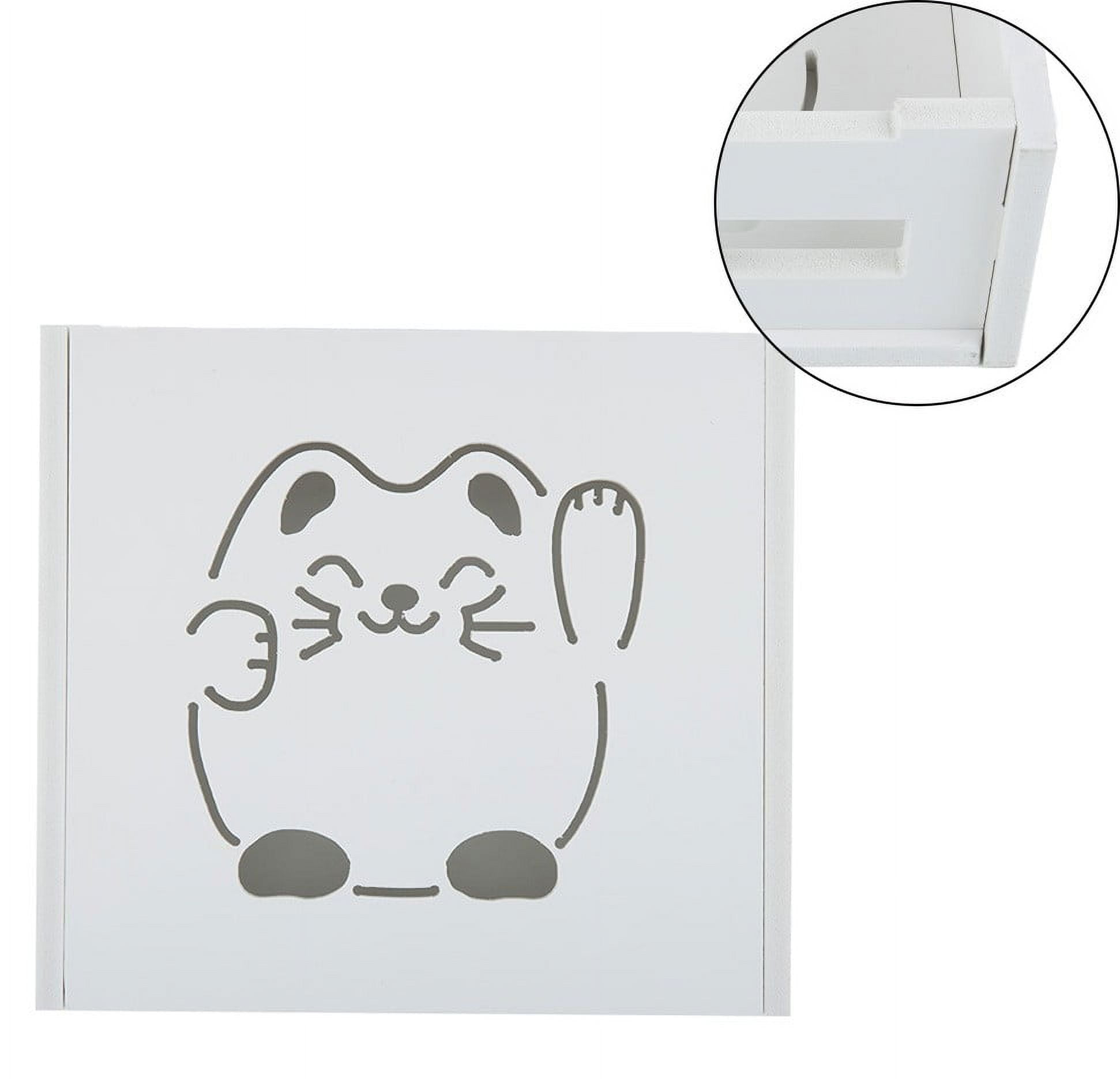 BAMILL Wireless Router Rack Living Room Wall-mounted WiFi Storage Box ...