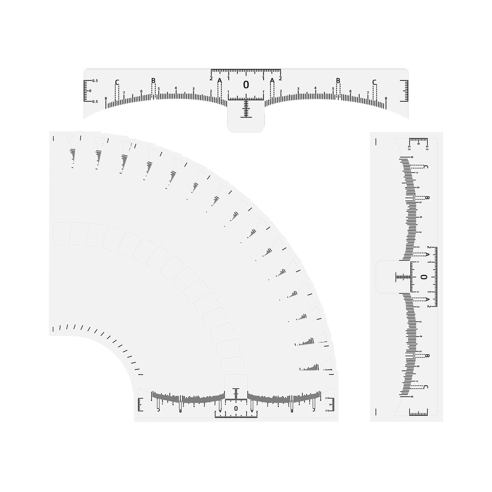 BAMTTOO Disposable Eyebrow Ruler DHF10 Stencils Brow Ruler Sticker ...