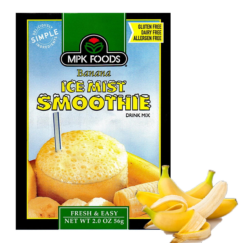 BANANA Blended Powder Drink Mix Ice Mist Smoothie by MPK Foods (4 Packs ...
