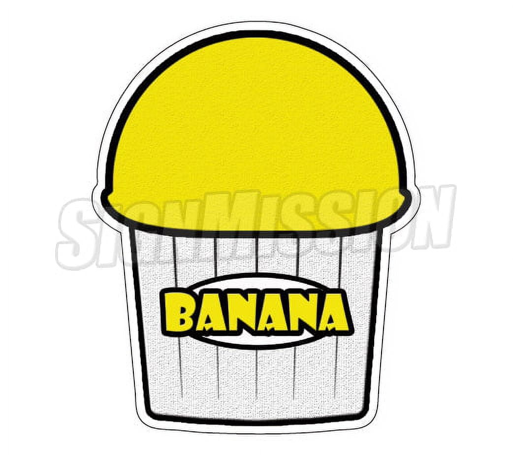 BANANA FLAVOR Italian Ice Decal shaved ice cart stand - Walmart.com