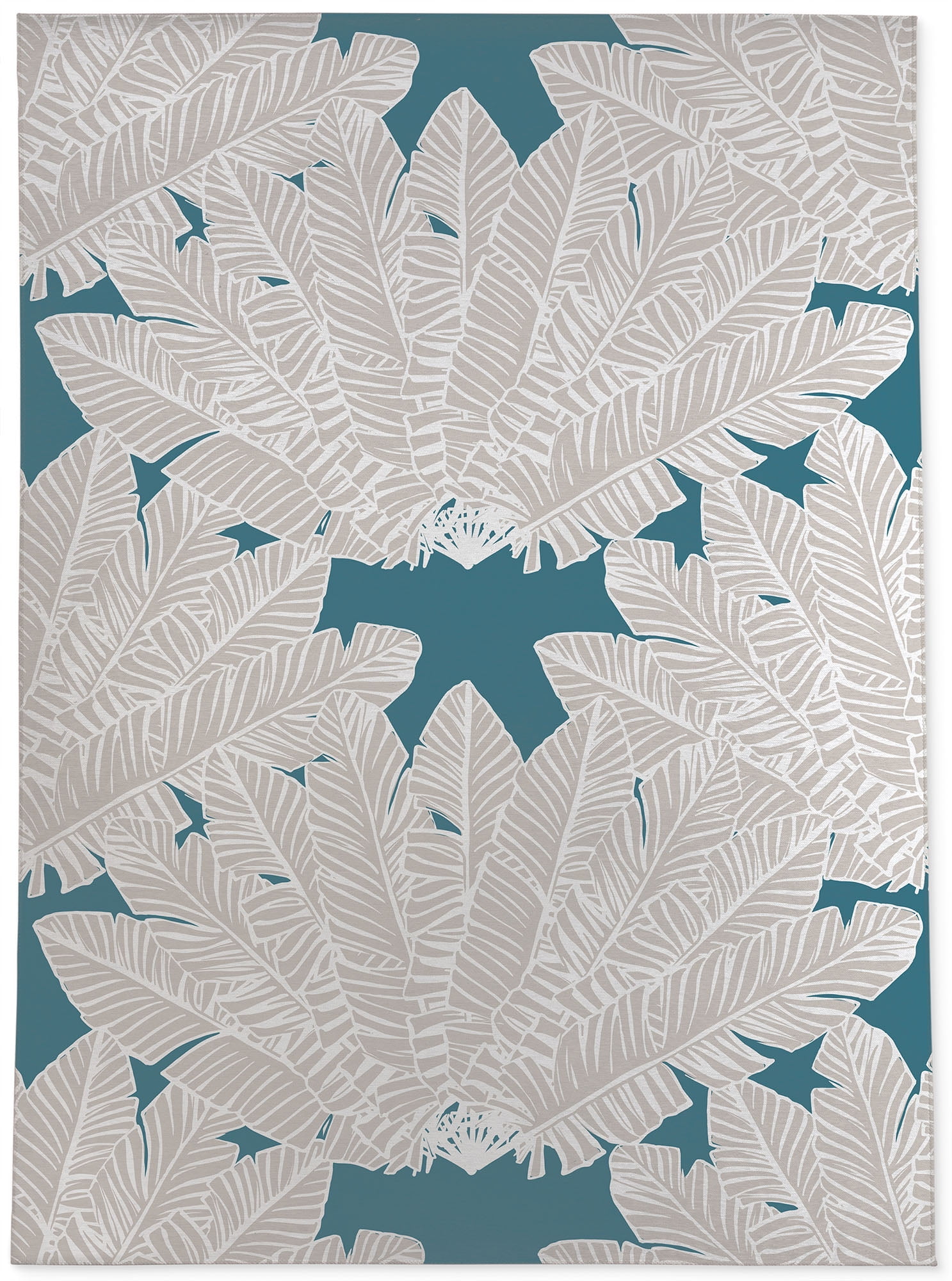 BANANA LEAVES TEAL Outdoor Rug By Kavka Designs - Walmart.com