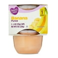 Parent's Choice Baby Food Stage 1 Banana Puree 4 oz Cups 2 Pack for 4-6 ...