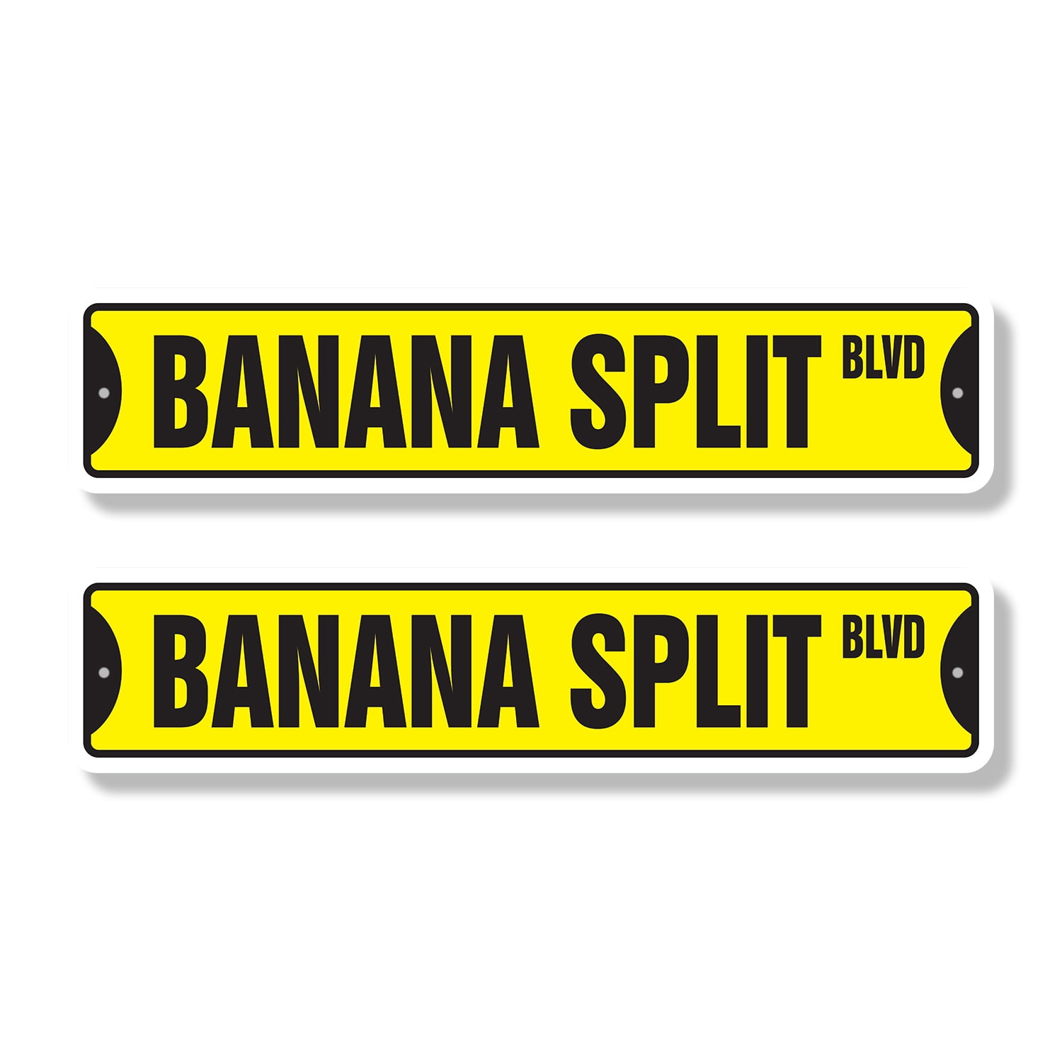 BANANA SPLIT Classic Street Sign (2 Pack) ice cream shop lover parlor ...