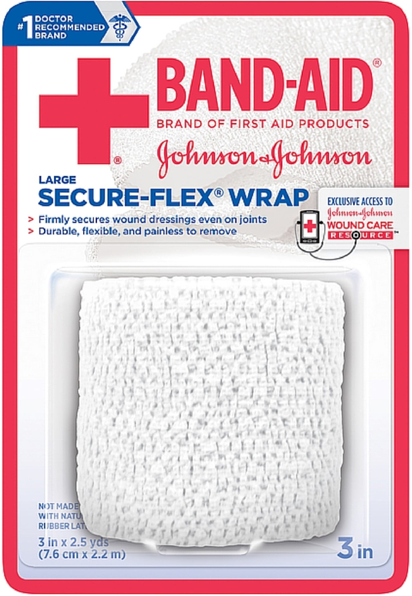 BAND-AID First Aid Secure-Flex Wrap, Large 1 Each - (Pack of 2 ...