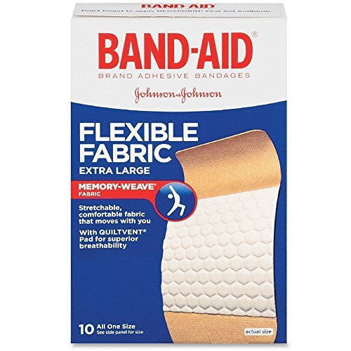 BAND-AID Flexible Fabric Extra Large Bandages, 10 Units - Walmart.com