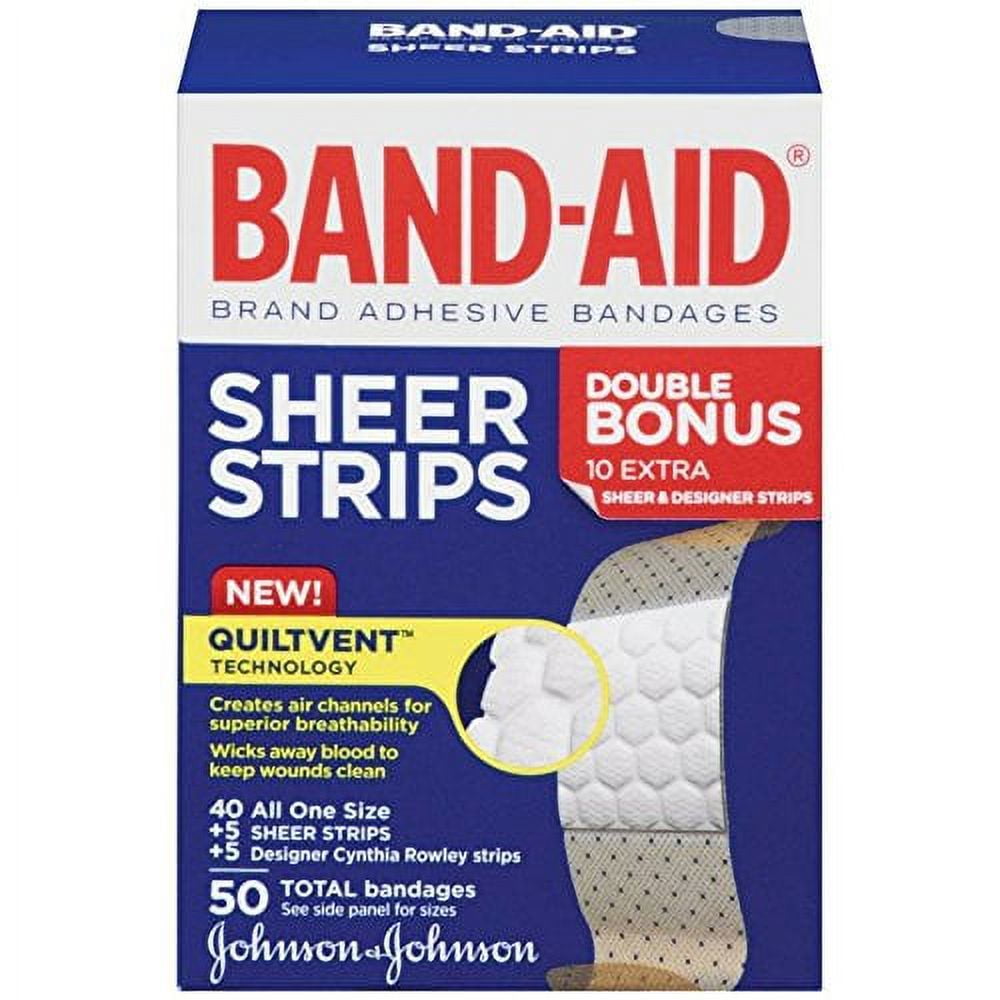 BAND-AID Tru Stay Lightweight protection Adhesive Bandages (Pack of 6 ...