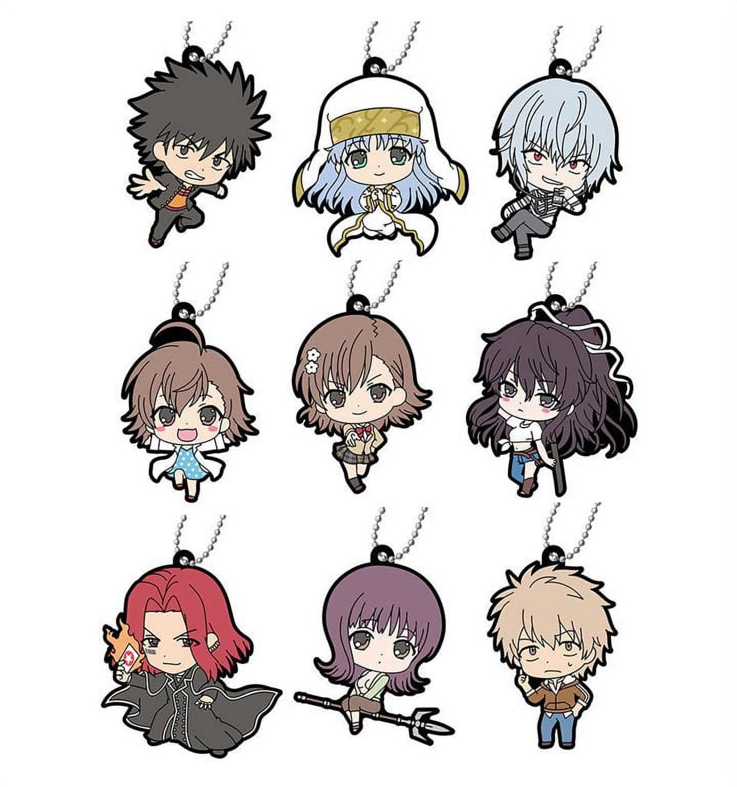 BANDAI A Certain Magical Index Character Gacha Capsule Rubber Key Chain ...