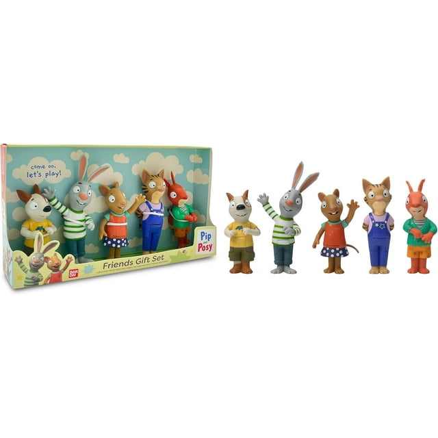 BANDAI Pip and Posy 5 Figure Pack 10cm Figures (Pip, Posy, Zac, Frankie ...