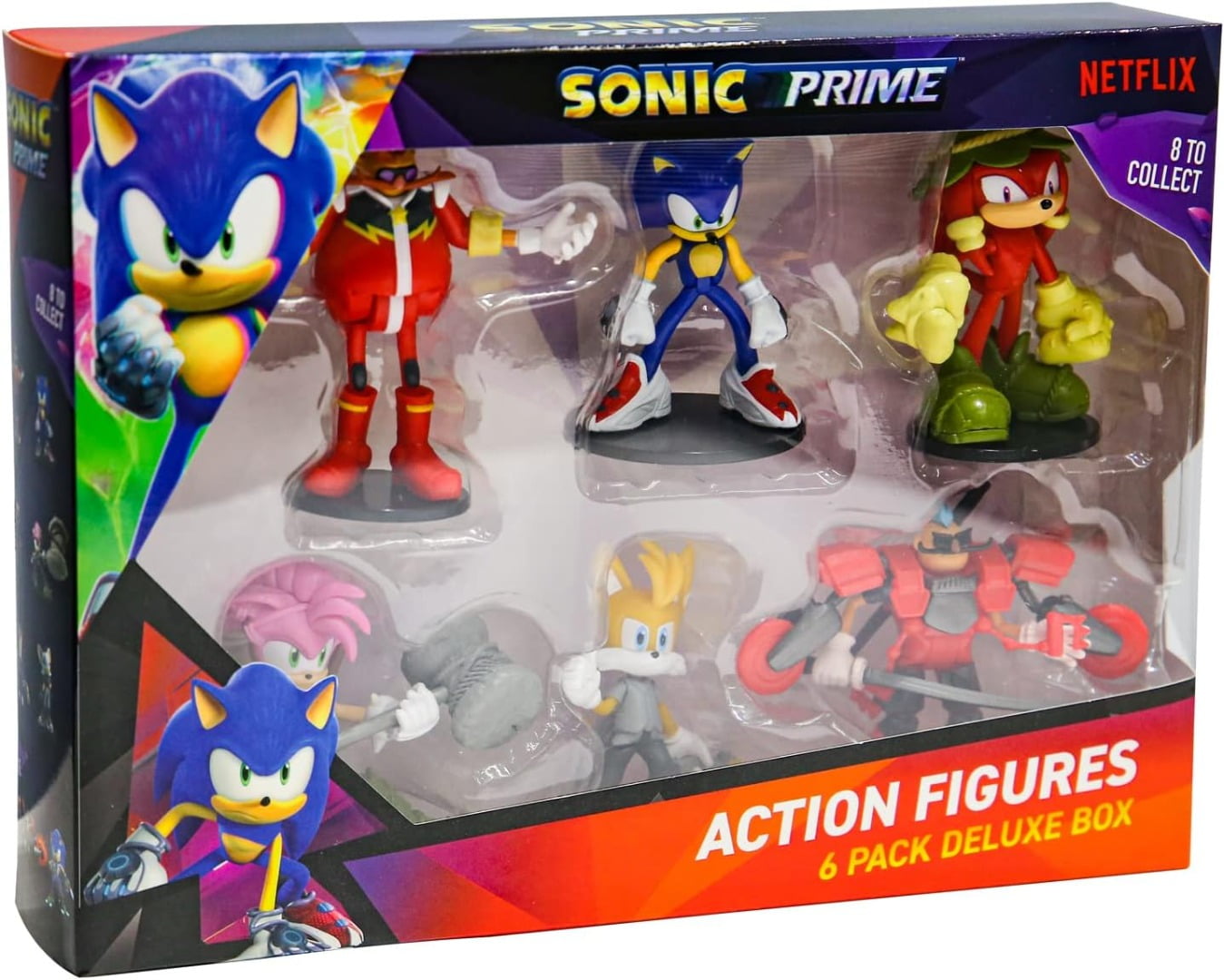 BANDAI Sonic Prime Action Figures 6 Pack Set 1 - Walmart.com
