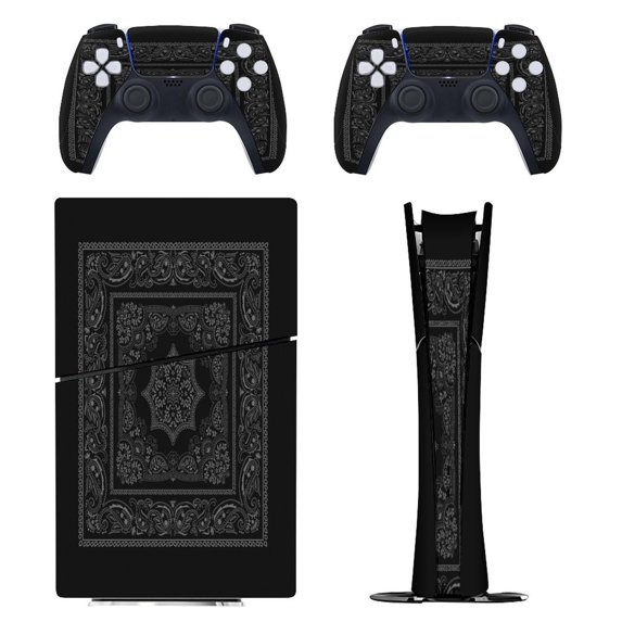 BANDANA BLACK GRAY PS5/PS5 Slim Digital Disc Skin Sticker For Console ...