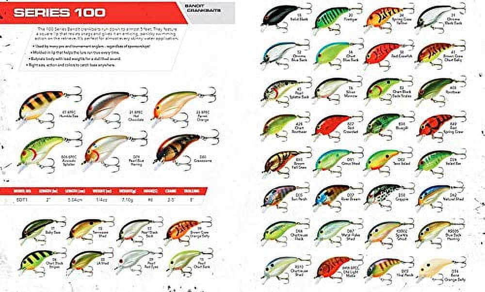 BANDIT LURES Crankbait Series 100 200 & 300 Bass Fishing Lures, Chrome ...