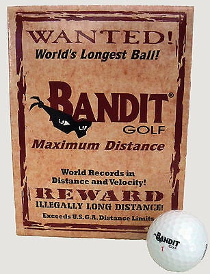BANDIT MAXIMUM DISTANCE GOLF BALLS [6 Dozen] USGA Non Conforming ...