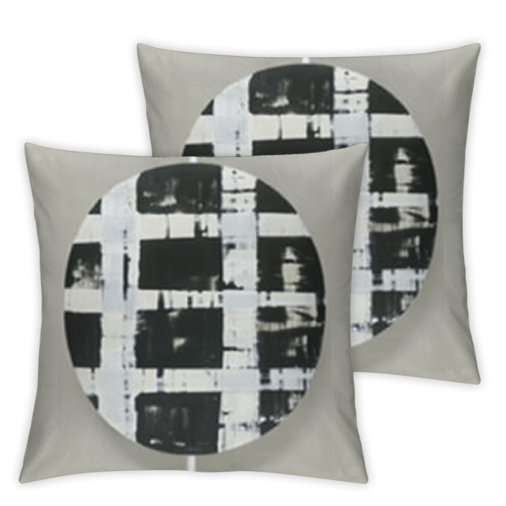 BANET 2 Pack Waterproof Happy Pillow Covers Brown Black White Buffalo ...